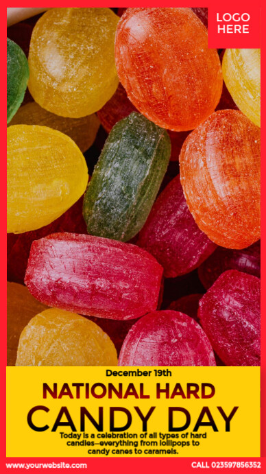 Plantilla de National Hard Candy Day | PosterMyWall