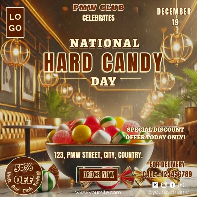 National Hard Candy Day Template | PosterMyWall