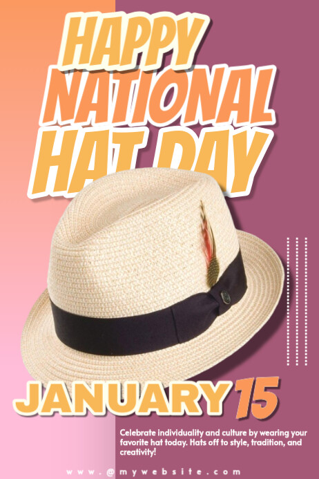 Modèle National hat day celebration poster | PosterMyWall