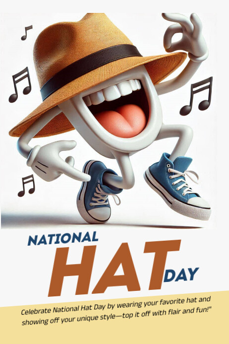 National hat day Template | PosterMyWall