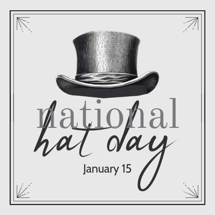 Modèle National Hat Day | PosterMyWall
