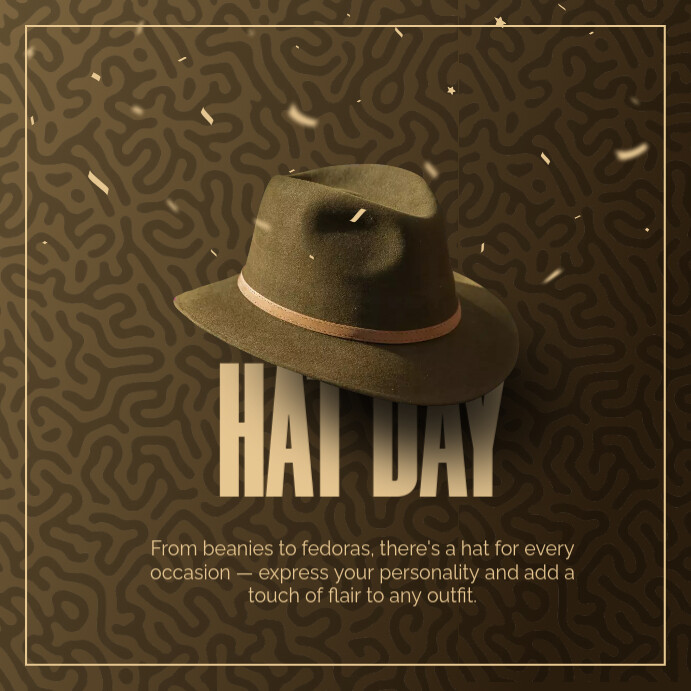 National Hat Day Instagram Post Template | PosterMyWall