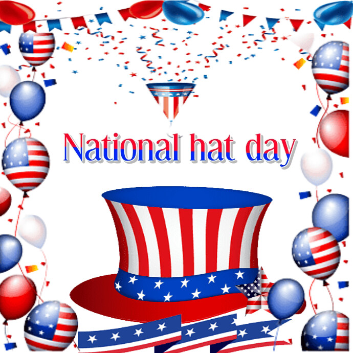 national hat day poster Template | PosterMyWall