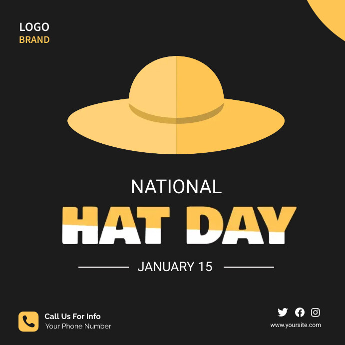 National Hat Day Instagram Post Template | PosterMyWall