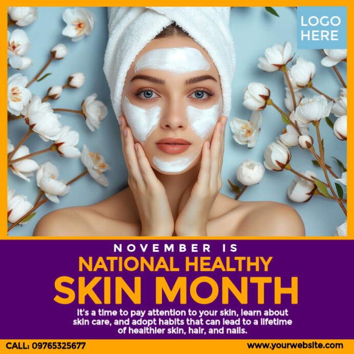 National Healthy Skin Month Template | PosterMyWall