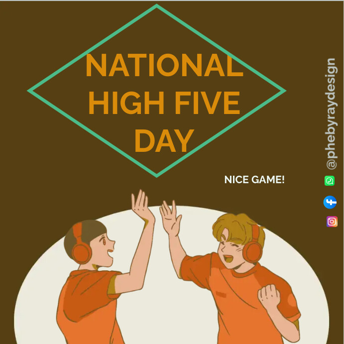 Copy of National High Five Day | PosterMyWall