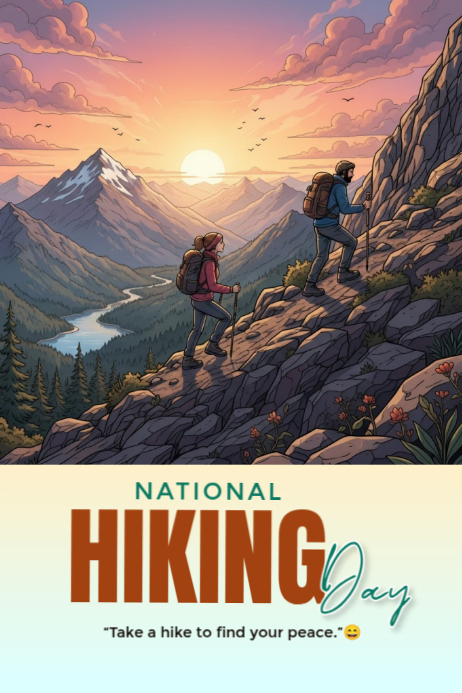 Modèle National hiking day | PosterMyWall