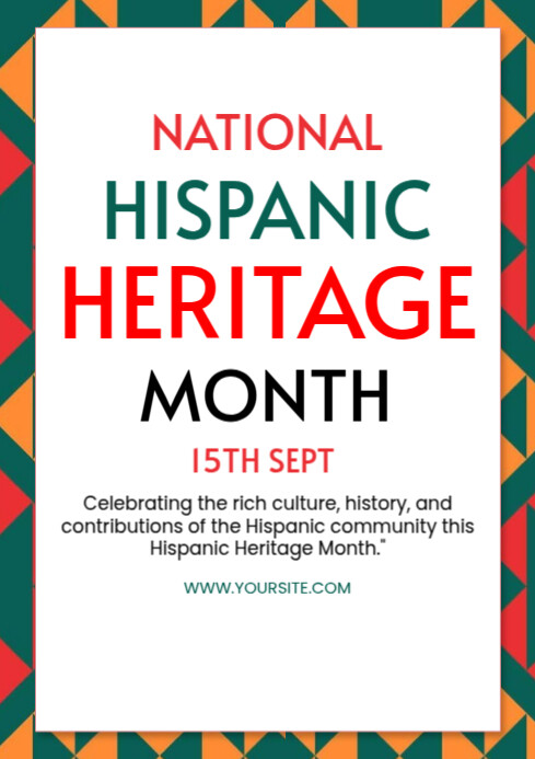 National Hispanic Heritage Month A4 Template | PosterMyWall