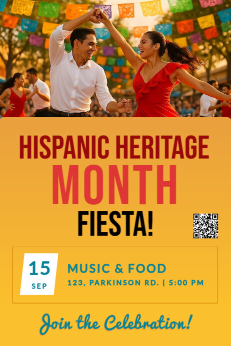 National Hispanic Heritage Month: Cultural Festival Poster Template ...