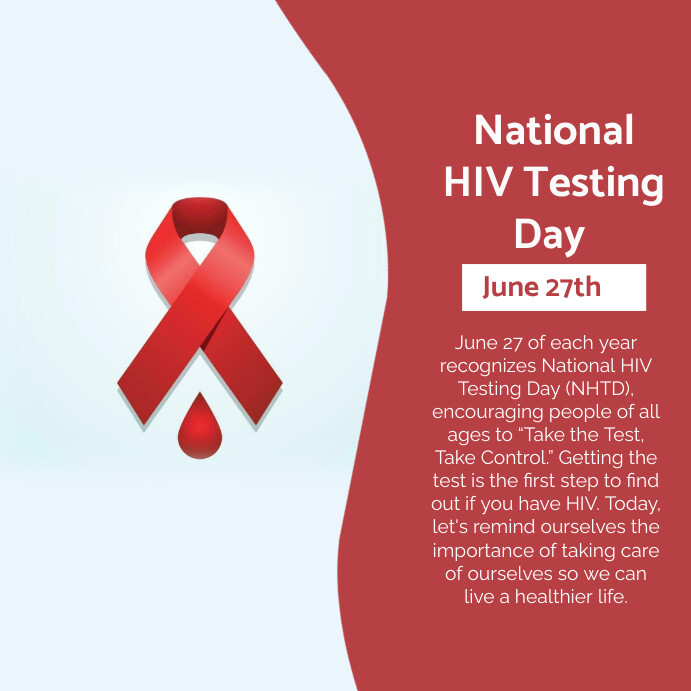 Copy of national HIV testing day | PosterMyWall