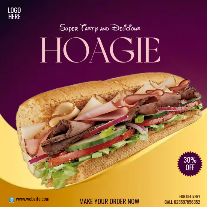 Copy of national hoagie day | PosterMyWall