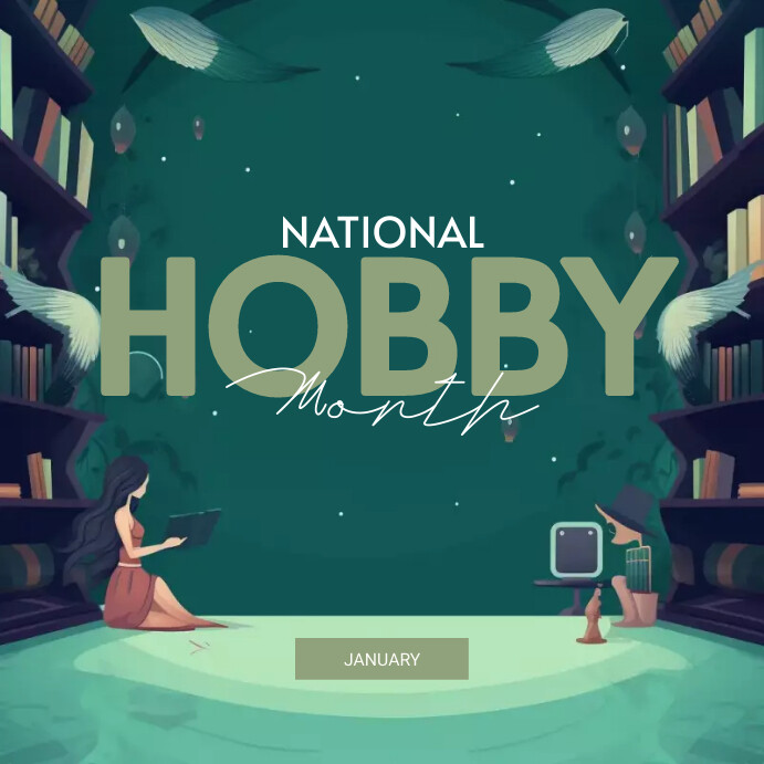 National Hobby month Instagram post template | PosterMyWall