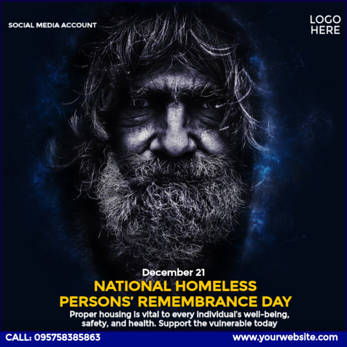 National Homeless Persons’ Remembrance Day Template | PosterMyWall