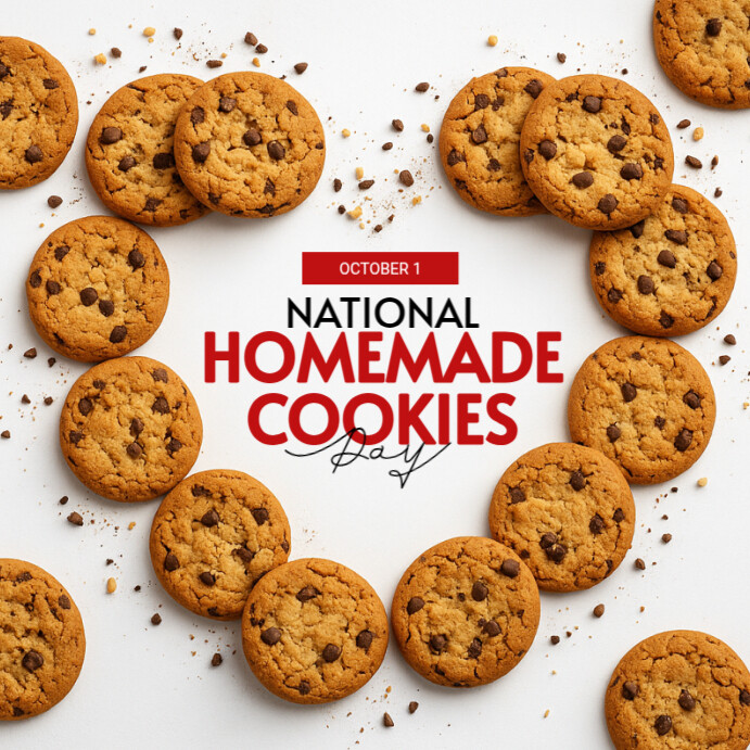 Modèle National Homemade Cookies Day Template | PosterMyWall