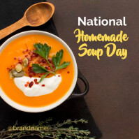 national homemade soup day Template | PosterMyWall