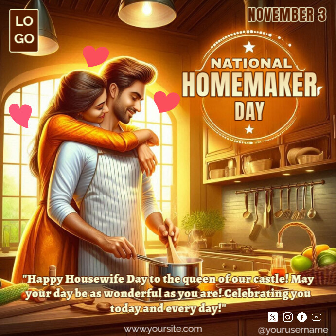 Modèle National Homemaker Day | PosterMyWall
