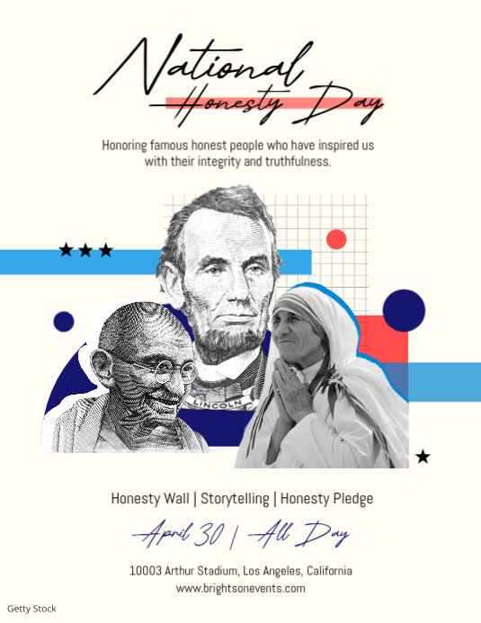 National Honesty Day Flyer Template | PosterMyWall