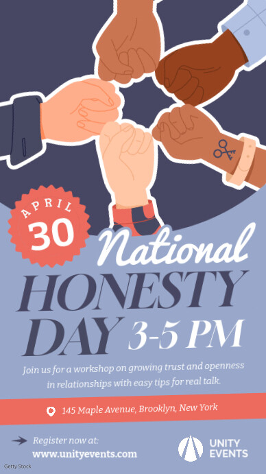 Plantilla de National Honesty Day Instagram Story Image | PosterMyWall