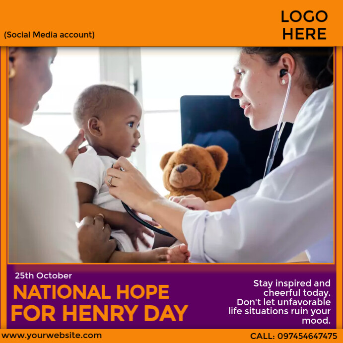 National Hope for Henry Day Template | PosterMyWall