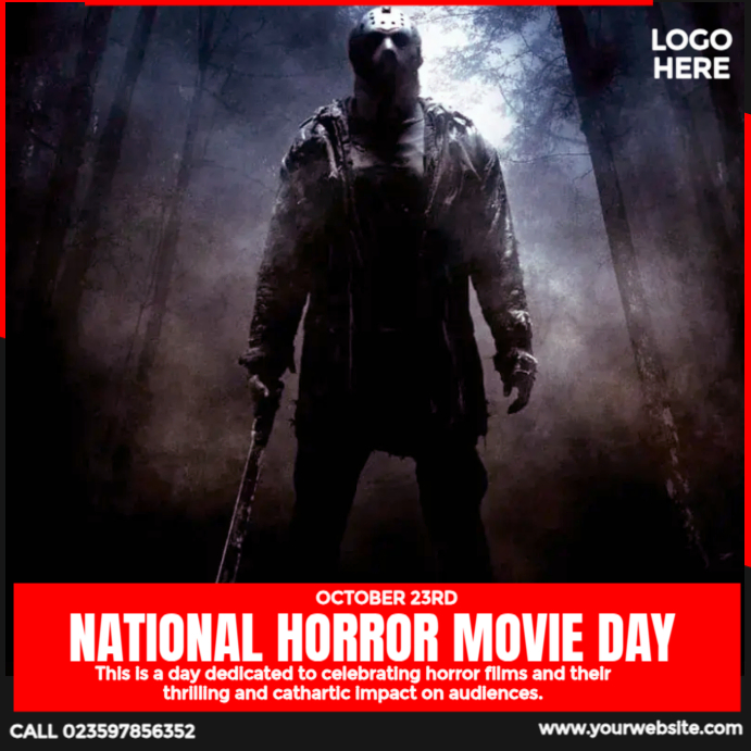 Plantilla de National Horror Movie Day | PosterMyWall