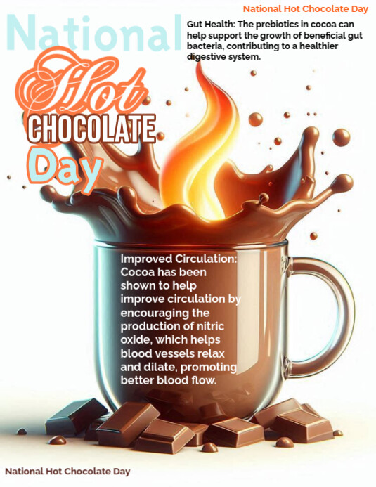 National Hot Chocolate Day Template | PosterMyWall