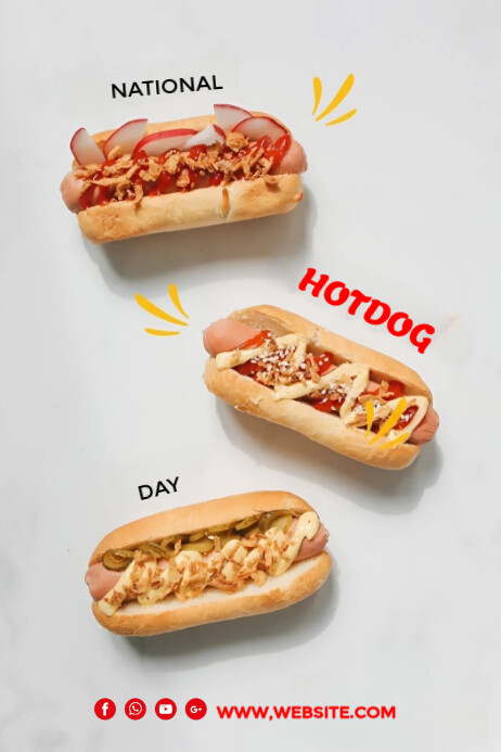 National Hot Dog Day Template | PosterMyWall