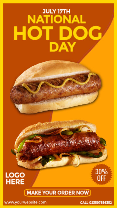 National Hot Dog Day Template | PosterMyWall