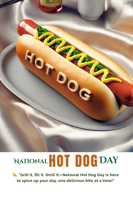 National hot dog day Template | PosterMyWall