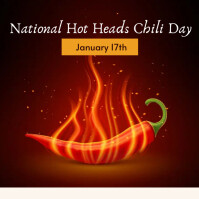 national hot heads chili day Template | PosterMyWall