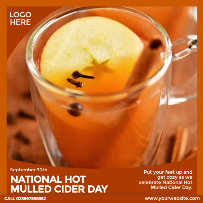 Copy of National Hot Mulled Cider Day | PosterMyWall