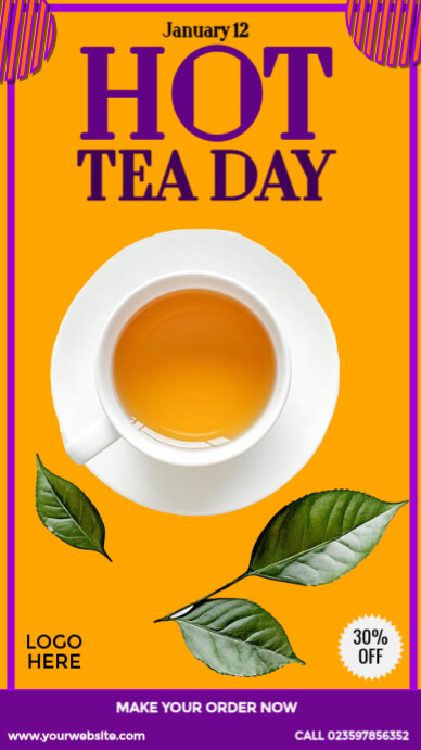 National Hot Tea Day Design Template | PosterMyWall
