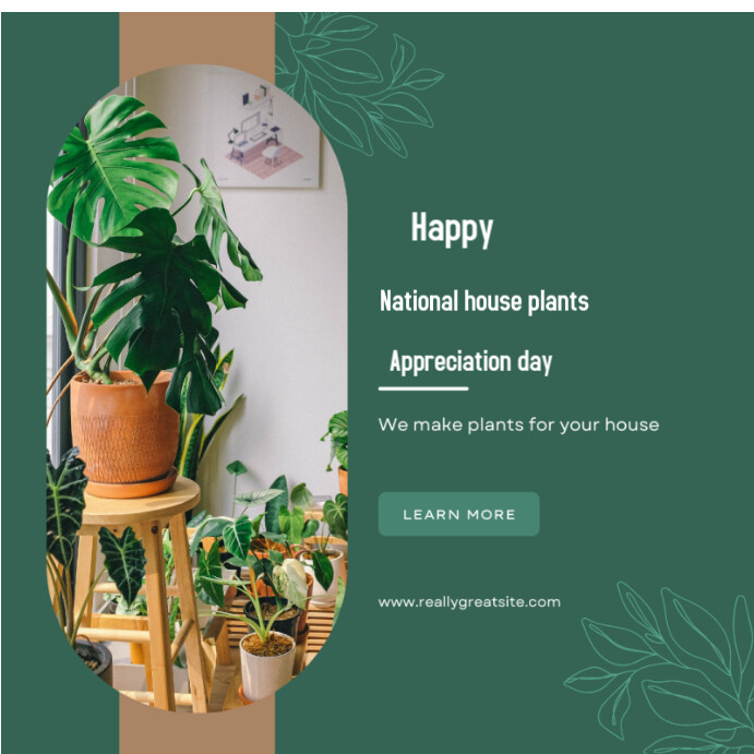 National House Plant Appreciation Day Instagram Post Template ...