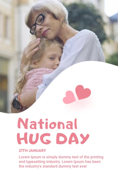 National Hug Day Video Template | PosterMyWall