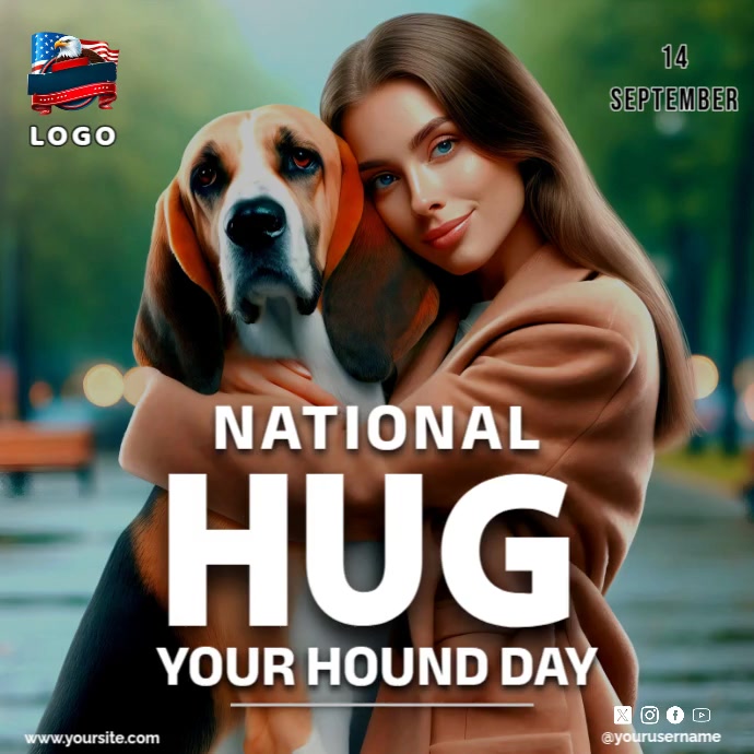 National Hug Tour Hound Day Template | PosterMyWall