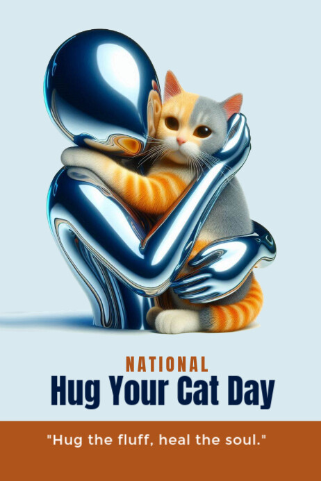 Copy of National Hug your cat day | PosterMyWall