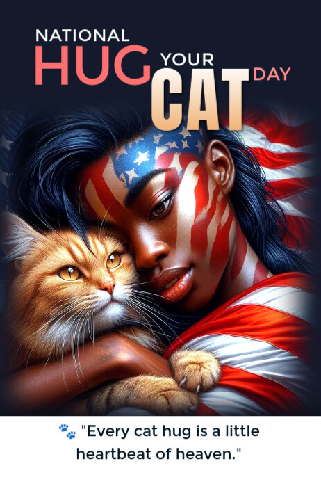 Plantilla de National hug your cat day | PosterMyWall