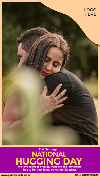 Copy of national hugging day design | PosterMyWall