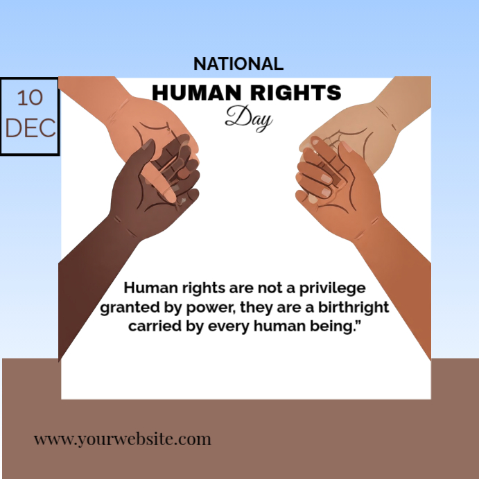 National human rights day Template | PosterMyWall
