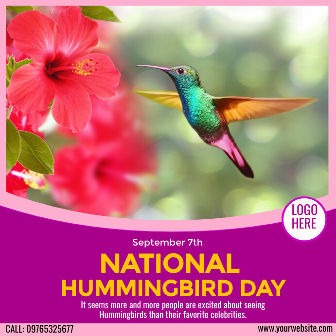 National Hummingbird Day Template | PosterMyWall