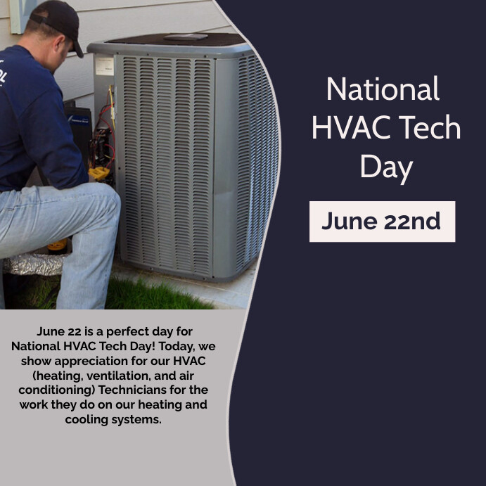national HVAC day Template | PosterMyWall
