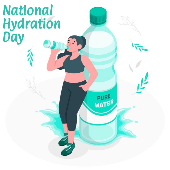 Copy of National hydration day background design | PosterMyWall