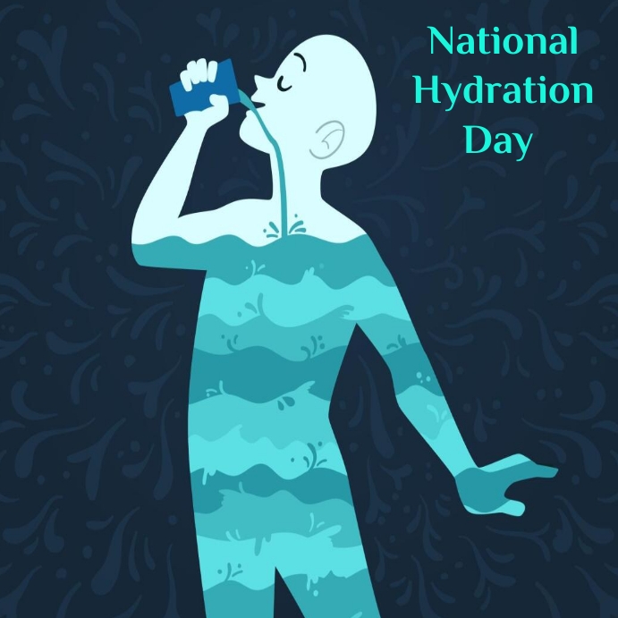 Copy of National hydration day background design | PosterMyWall
