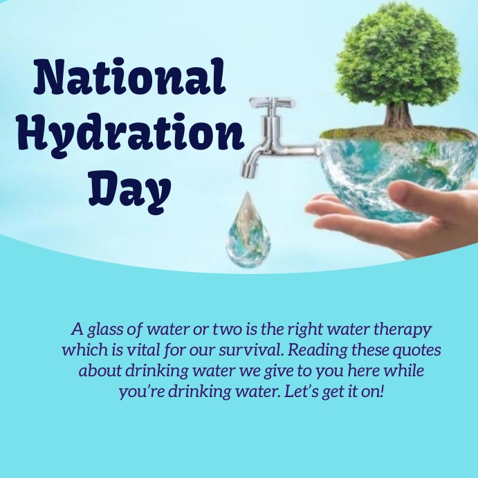 national hydration day Template | PosterMyWall