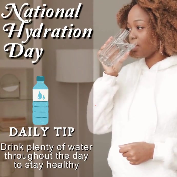 National hydration day Template | PosterMyWall