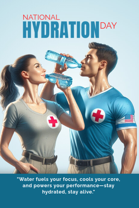 Modèle National hydration day | PosterMyWall