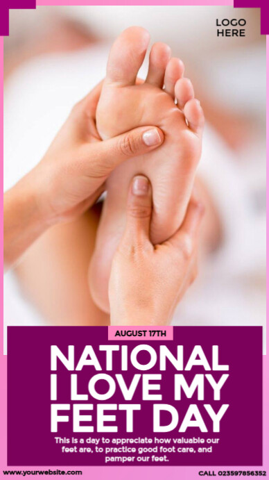 Copy of National I LOVE My feet Day Design | PosterMyWall