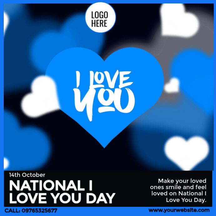 National I Love You Day Template | PosterMyWall