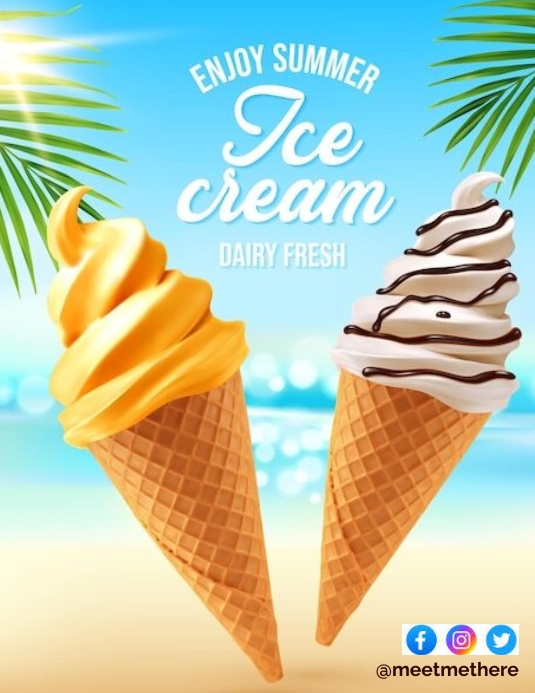 National ice cream day Template | PosterMyWall