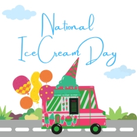 Ice cream day template | PosterMyWall