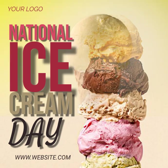 NATIONAL ICE CREAM DAY Template | PosterMyWall